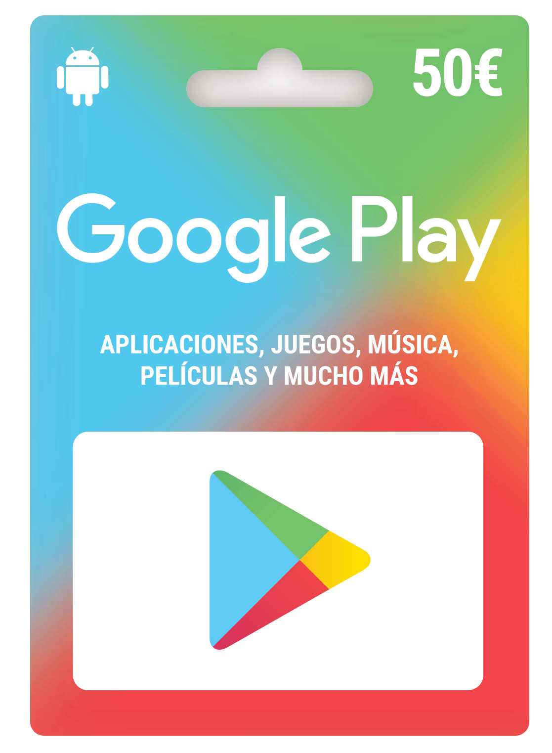 GOOGLE PLAY 50 | Gift card area. el regalo inteligente